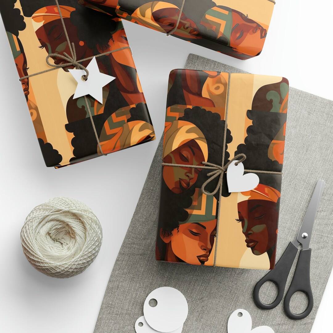 Afrocentric Style Wrapping Paper pattern - Etsy