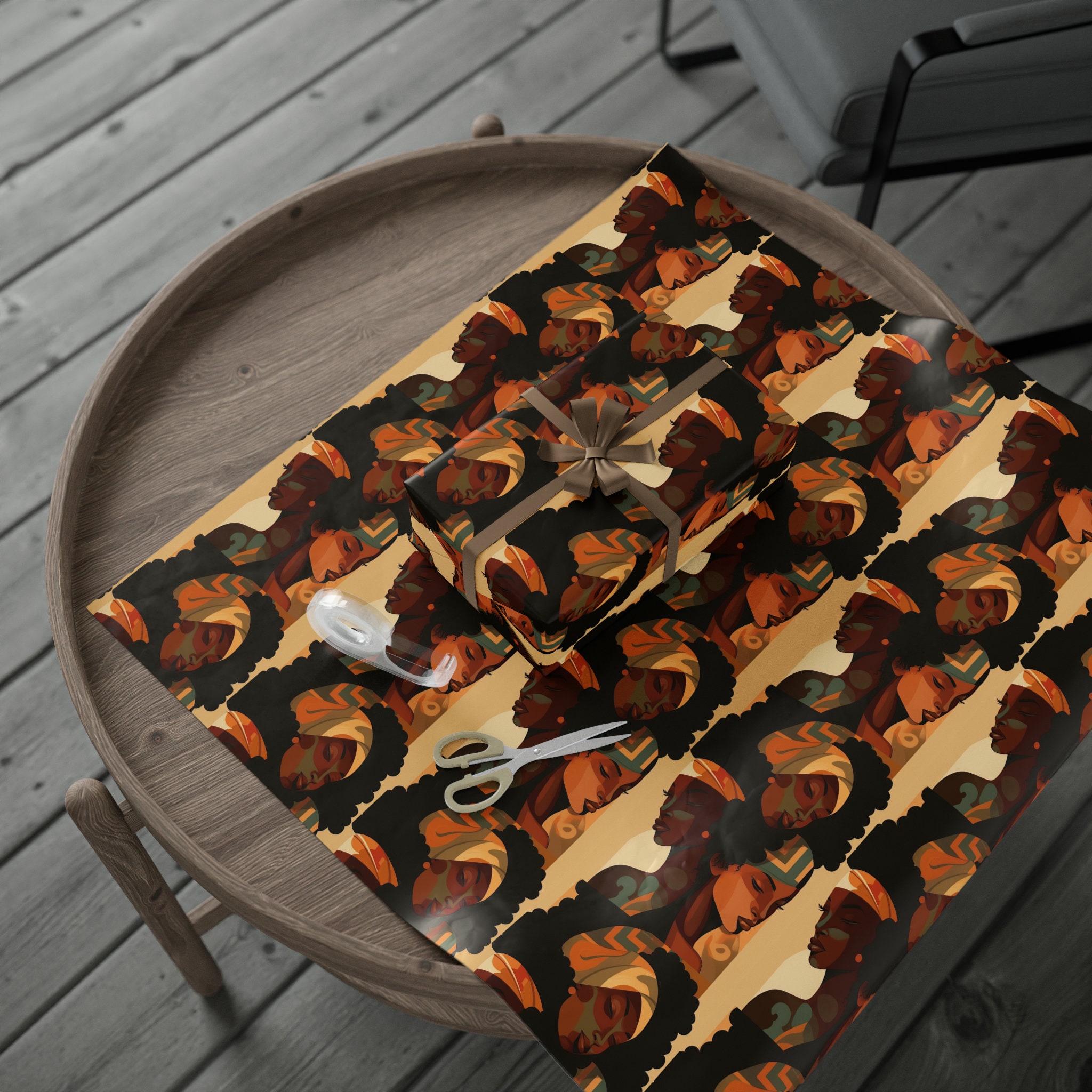 Afrocentric Style Wrapping Paper pattern - Etsy
