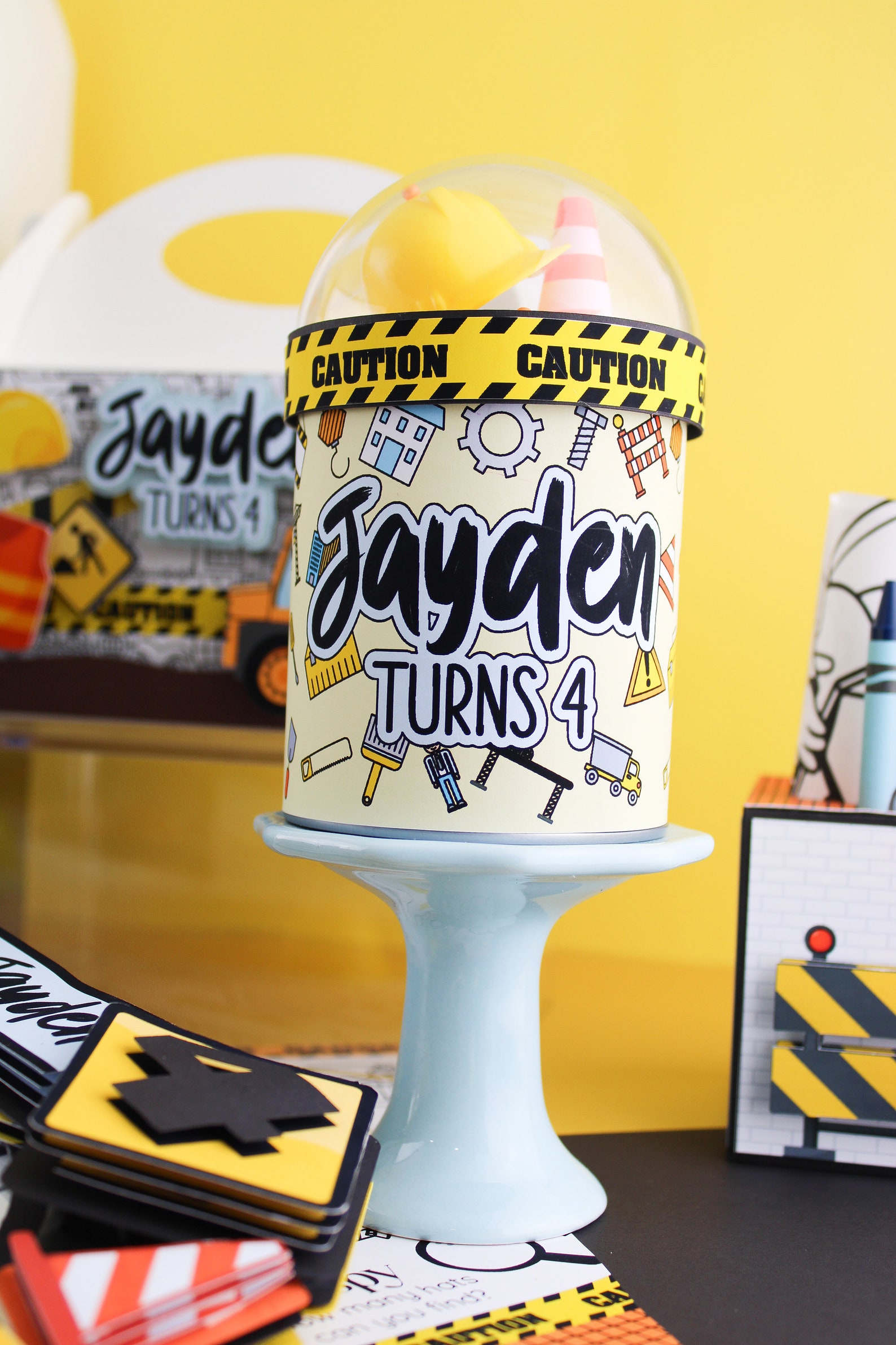 Construction Theme Can Pringles Construction Trucks Themed Birthday ...