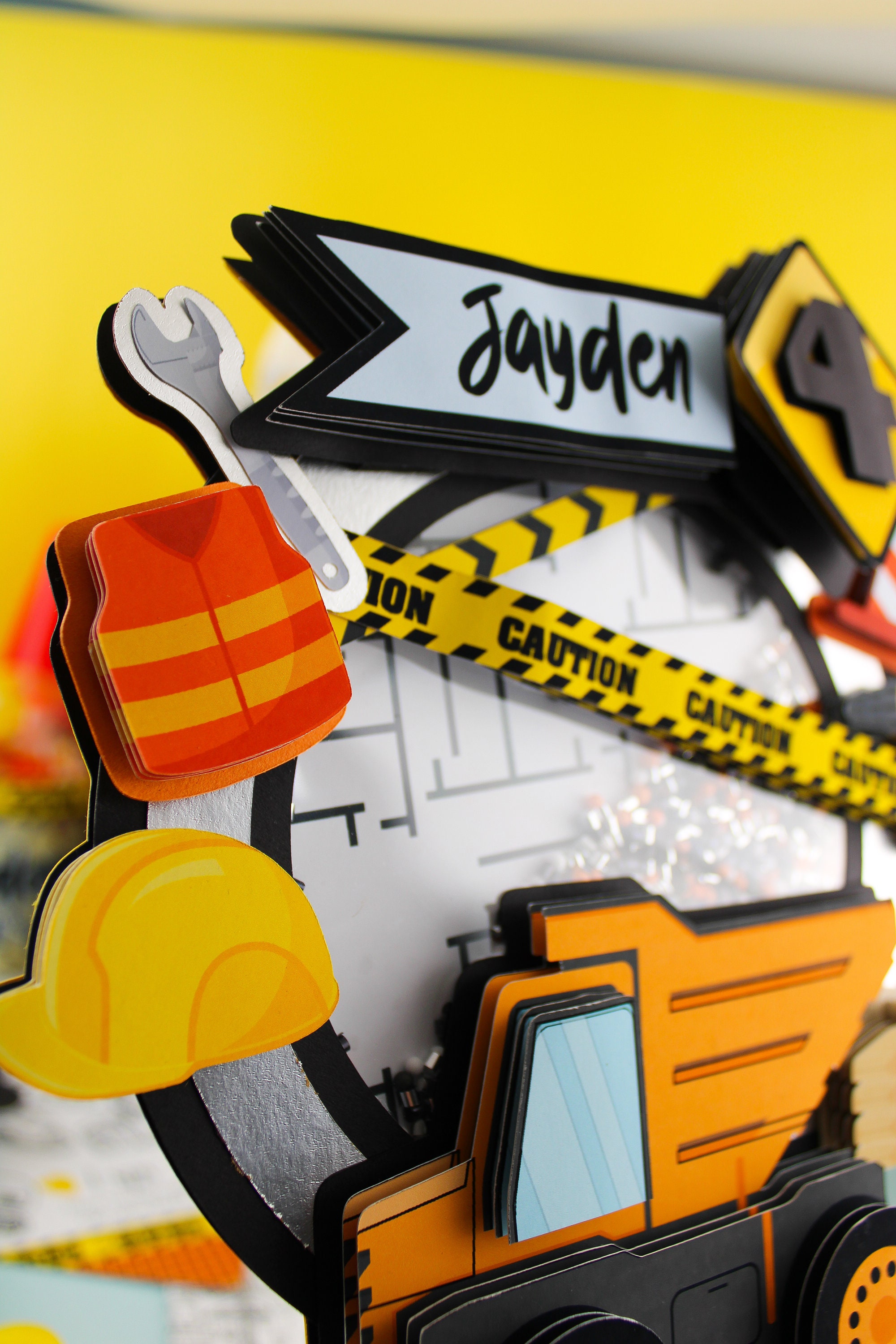 Construction Theme Cake Topper Construction Truck Cake Topper Boy Cake ...