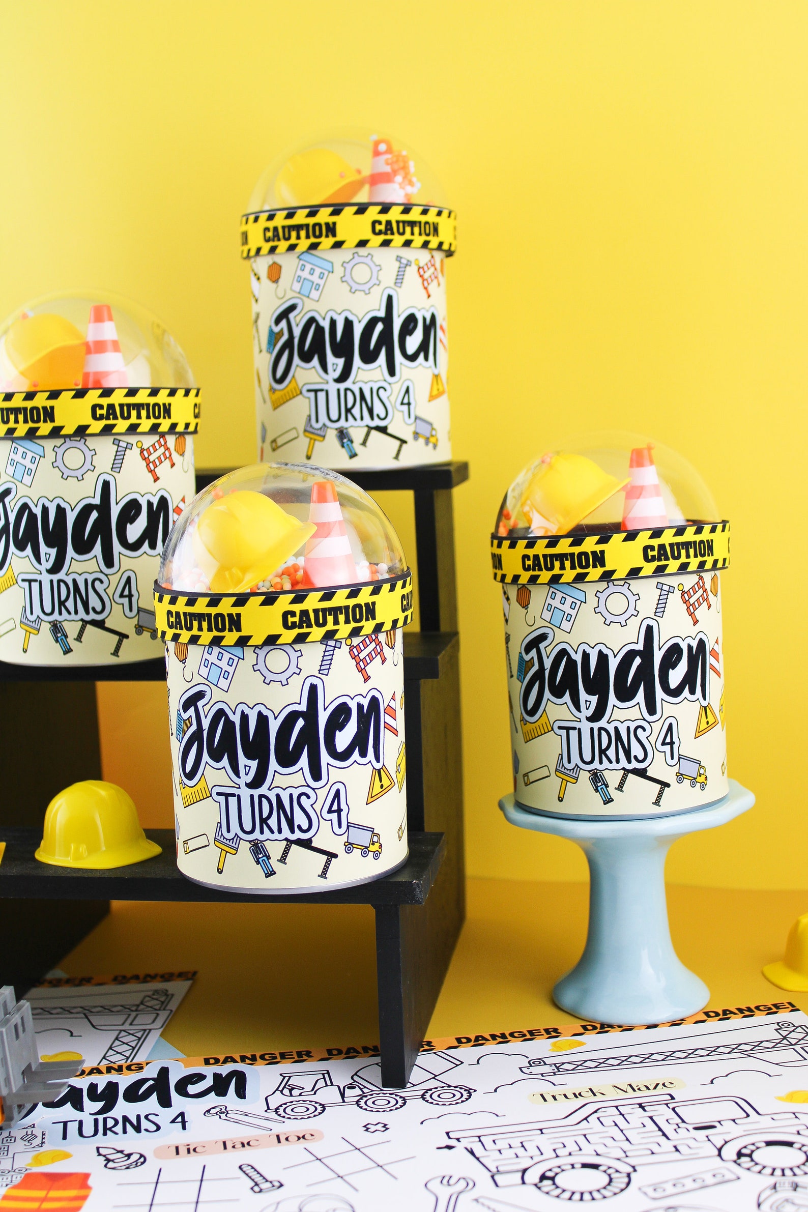 Construction Theme Can Pringles Construction Trucks Themed Birthday ...