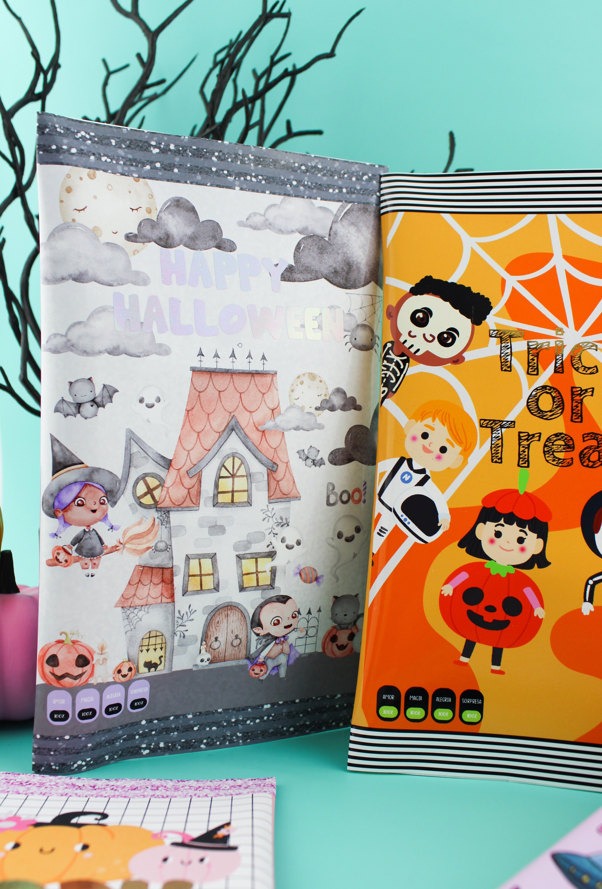 Halloween Chip Bags Halloween Candy Bags Halloween Decor - Etsy