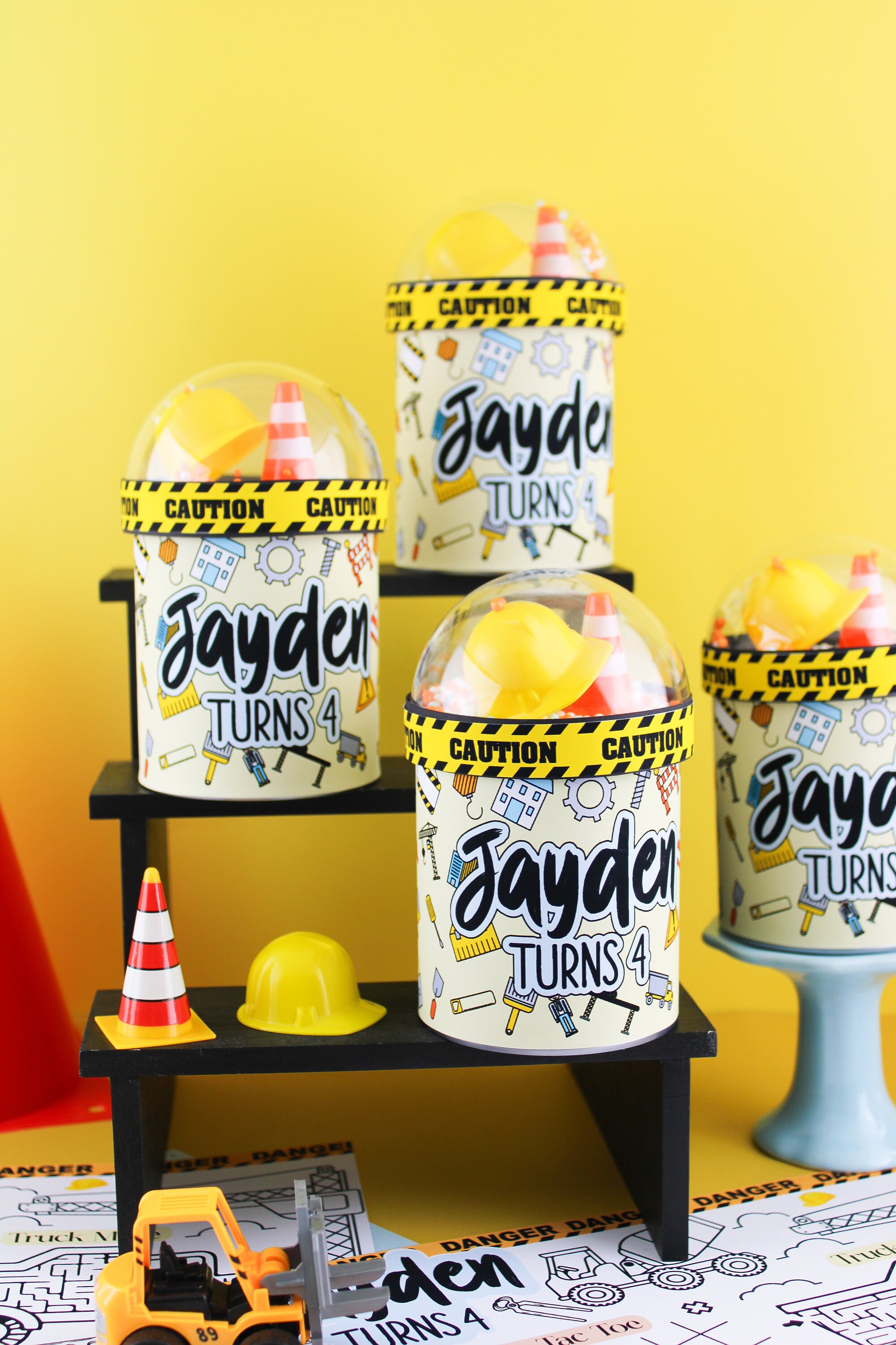 Construction Theme Can Pringles - Construction Trucks Themed Birthday ...