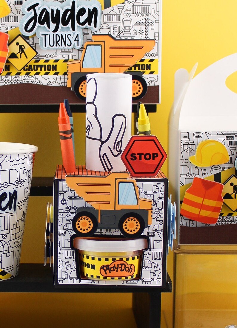 Construction Theme Party Decor Construction Truck Themed Birthday ...