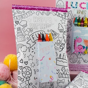 Coloring Chip Bag - Candy Bag for Coloring - Chip Bag to Color - Etsy