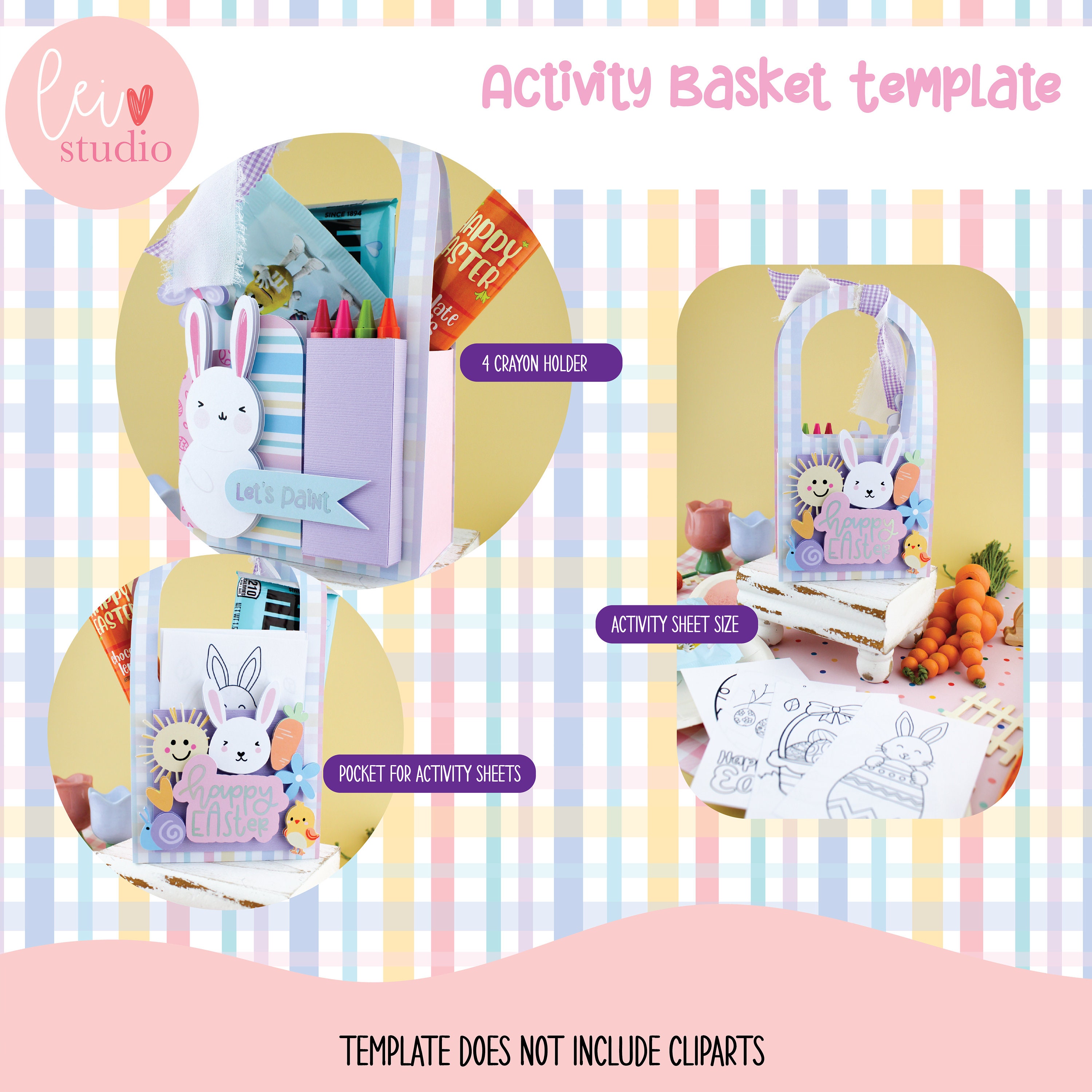 Easter Activity Basket Easter Activity Box Activity Box Template Die ...