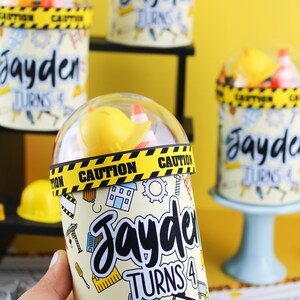 Construction Theme Can Pringles - Construction Trucks Themed Birthday ...