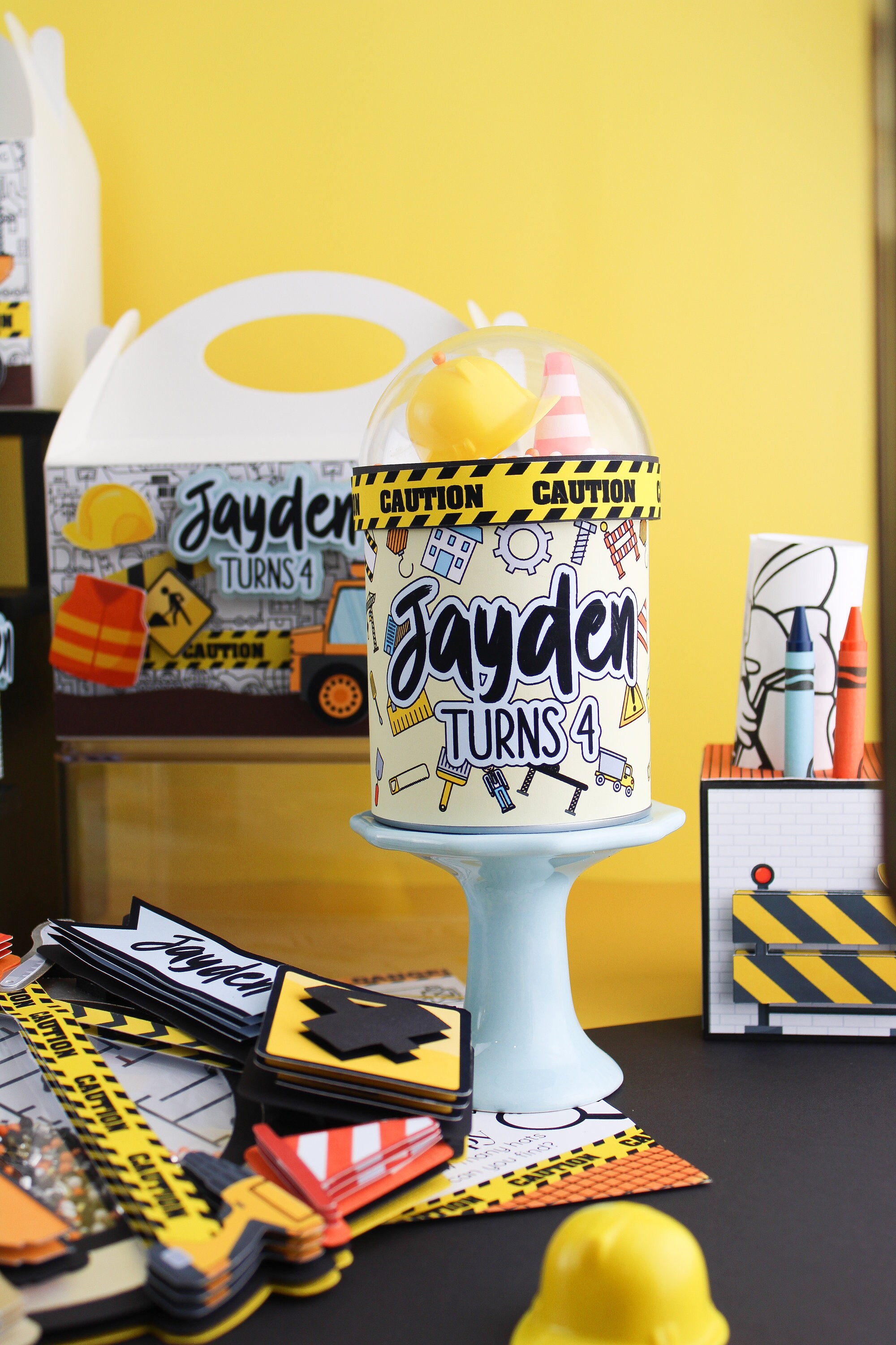 Construction Theme Can Pringles Construction Trucks Themed Birthday ...