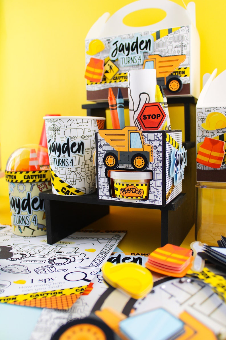 Construction Theme Party Decor Construction Truck Themed Birthday ...