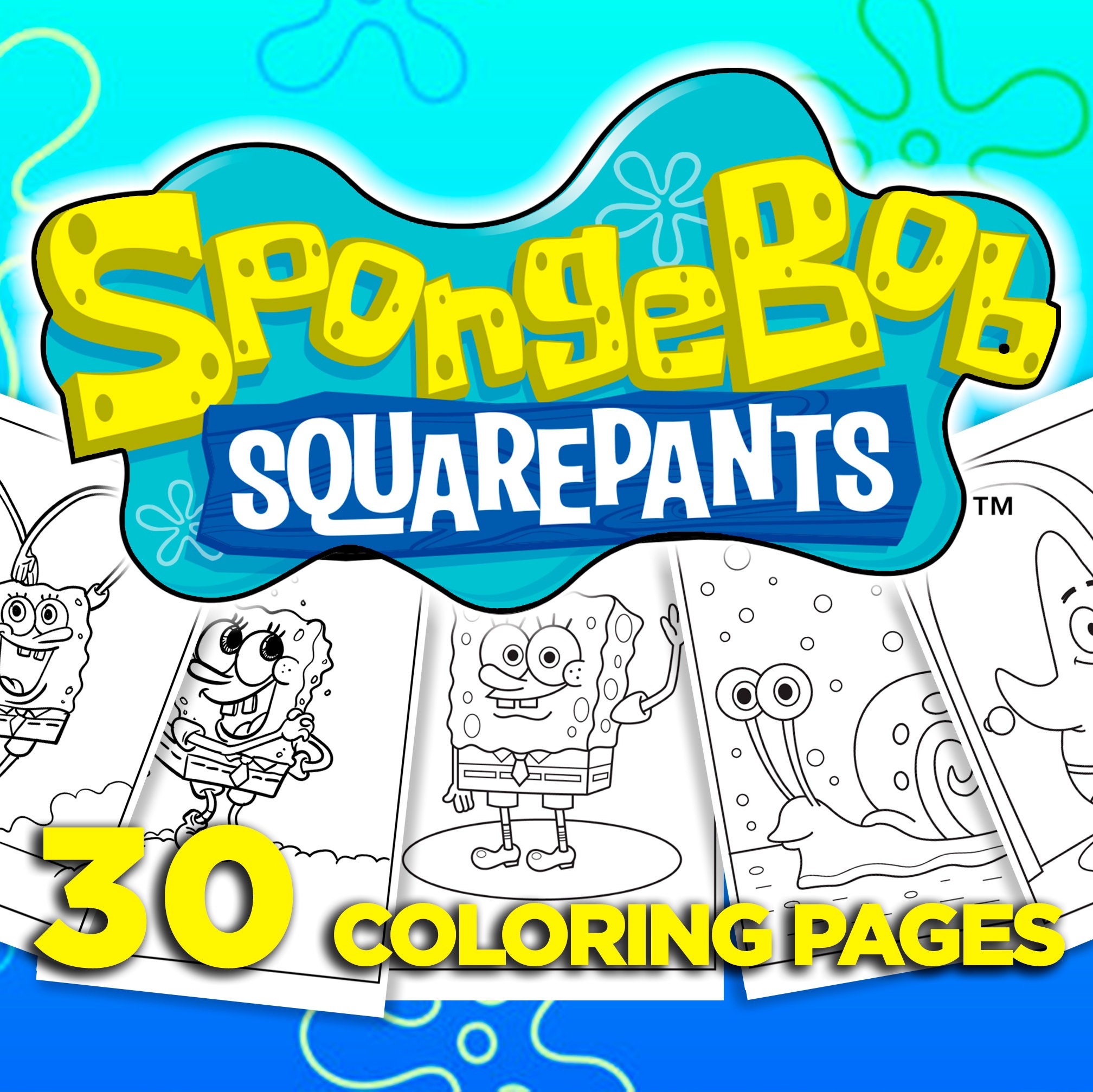 Patrick And Spongebob Coloring Pages Easter
