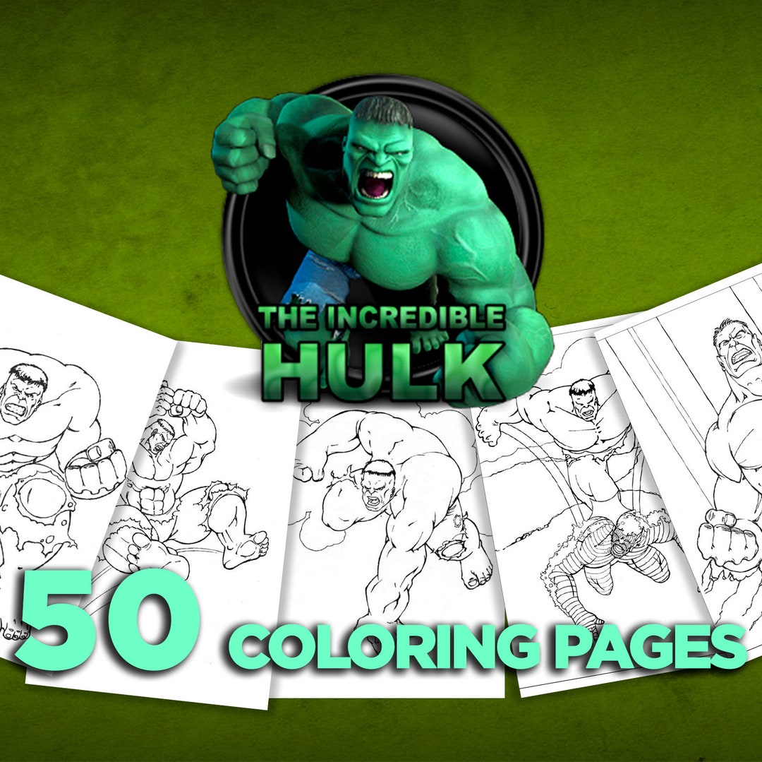 The Incredible Hulk Face Coloring Pages