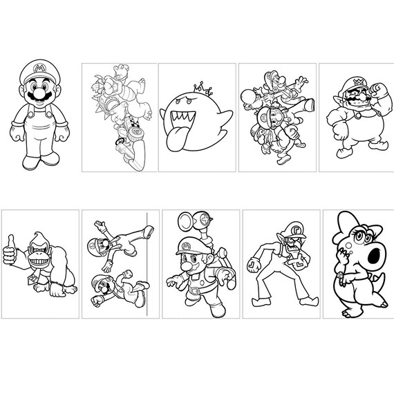 Mario Bros Coloring Pages Squid