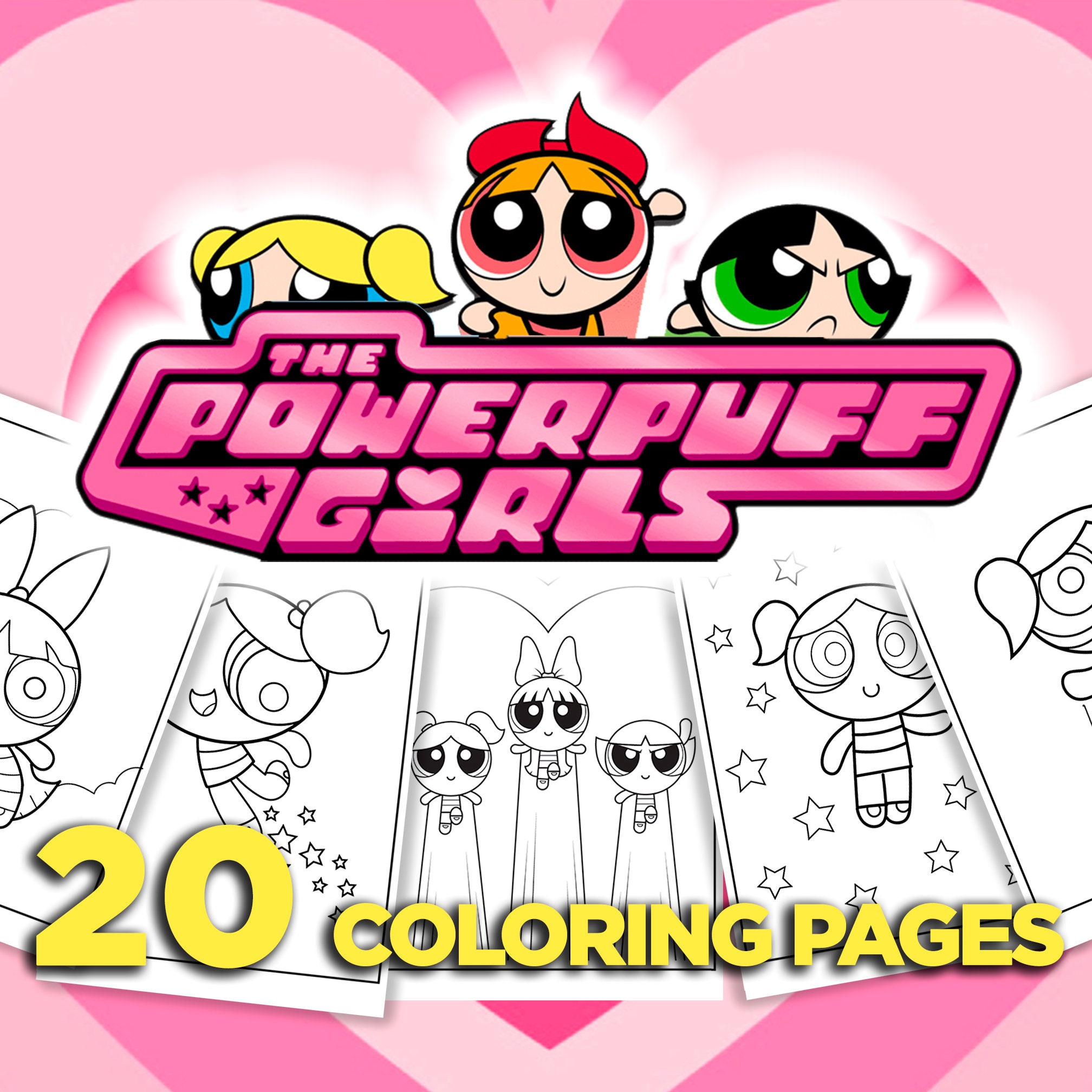20 Powerpuff Girls Coloring Pages. 20 Powerpuff Girls - Etsy Italia