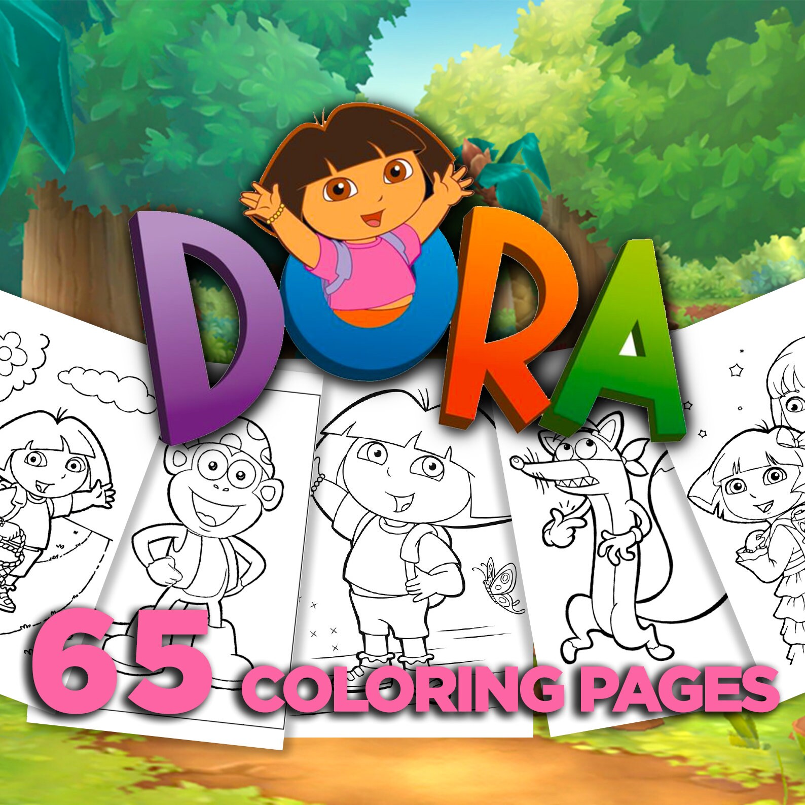 Dora Abc Coloring Pages