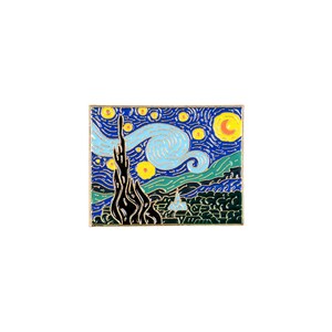 The Starry Night Painting Enamel Pin Vincent Van Gogh Brooches ...