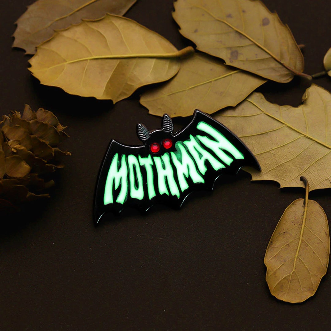 Mothman Enamel Pin Cryptid Paranormal Brooches Cryptozoology Collector ...