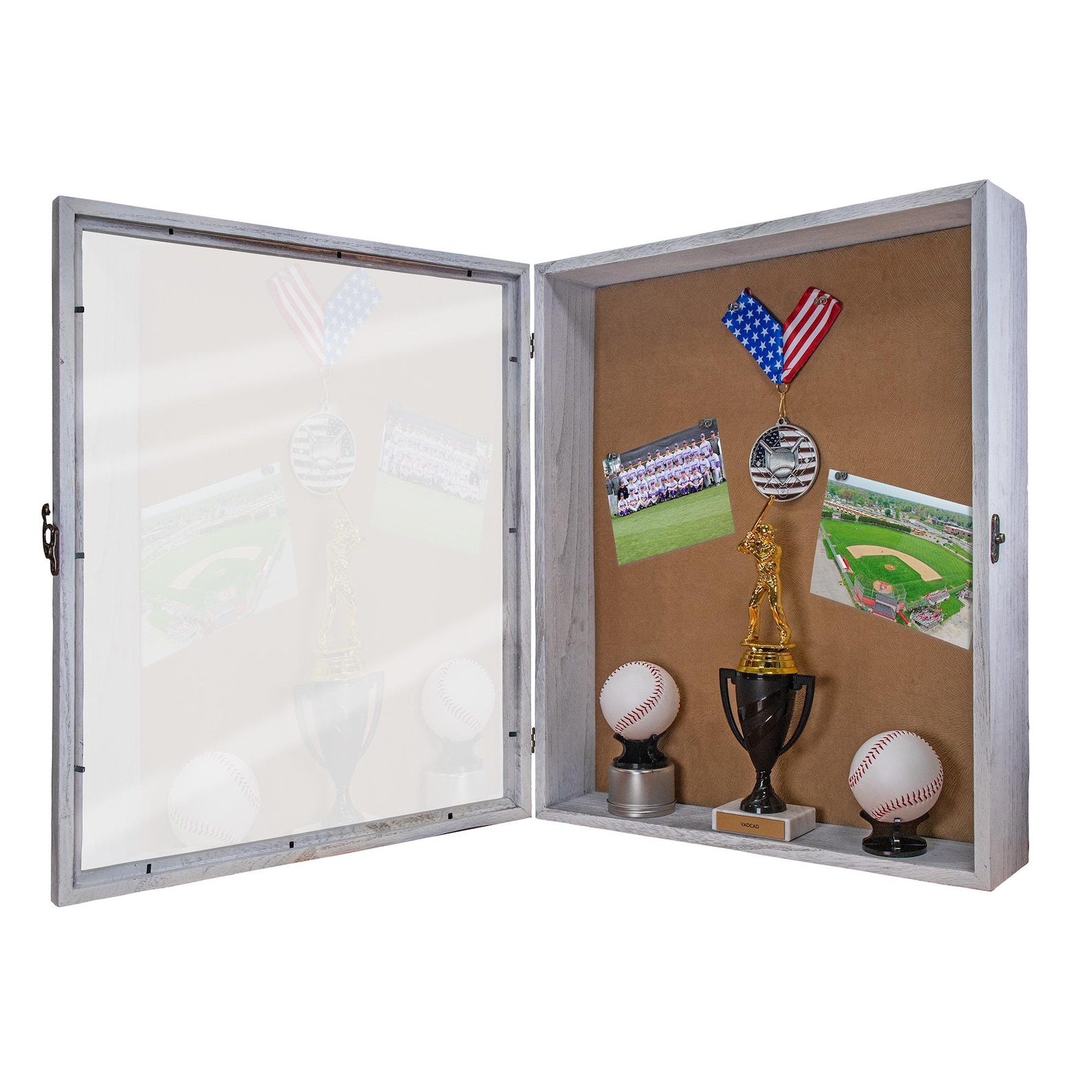 16x20 Distressed White Shadow Box: 4" Deep Solid Wood Display Case - Etsy