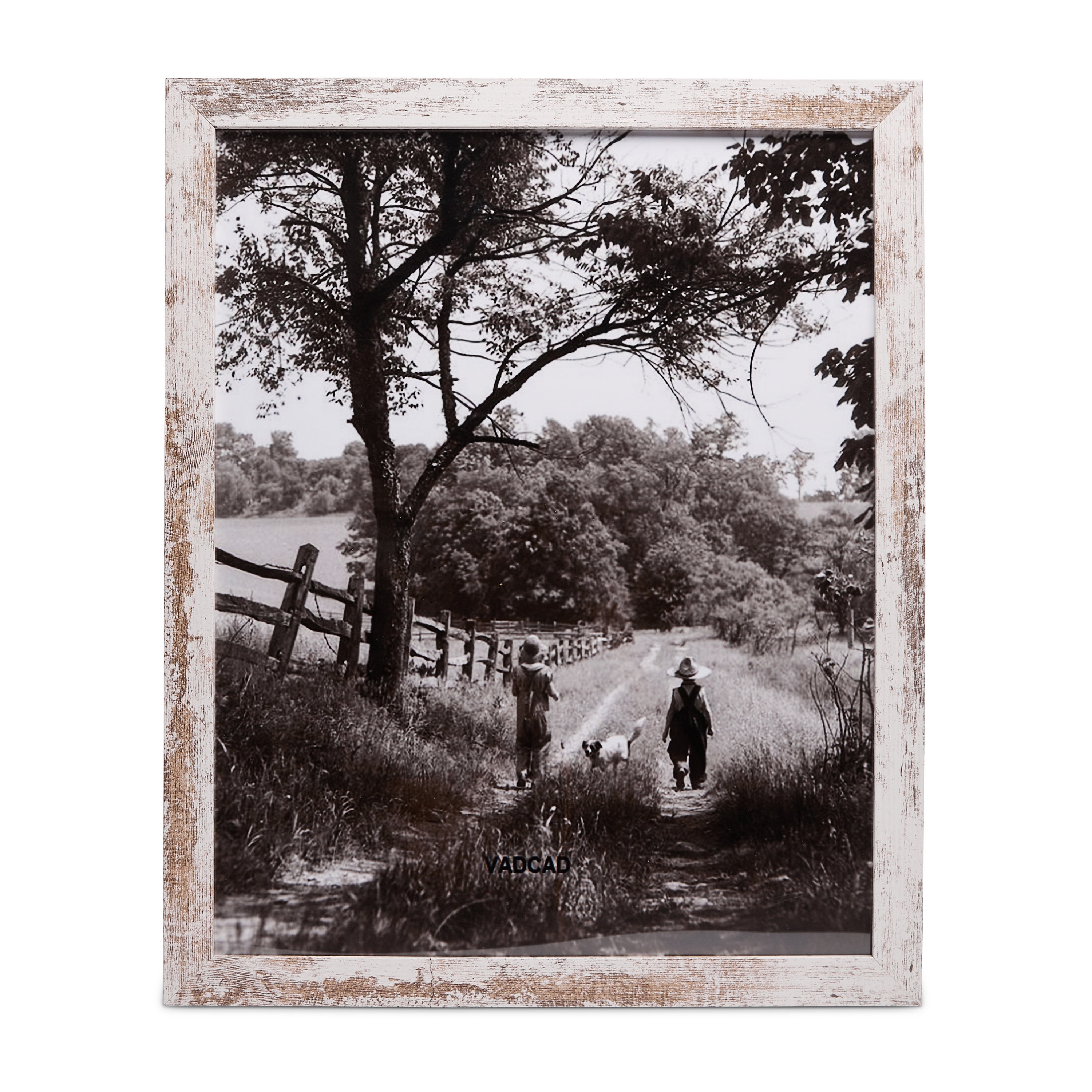 VADCAD 16x20 White Wooden Rustic Picture Frame Antique Design Barnwood ...