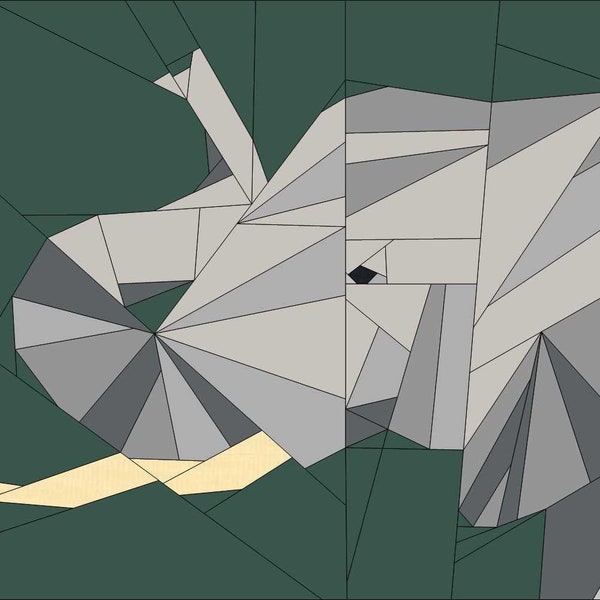 Elephant Quilt Block - Etsy