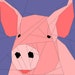 14" Pig FPP Quilt Block Pattern - Etsy