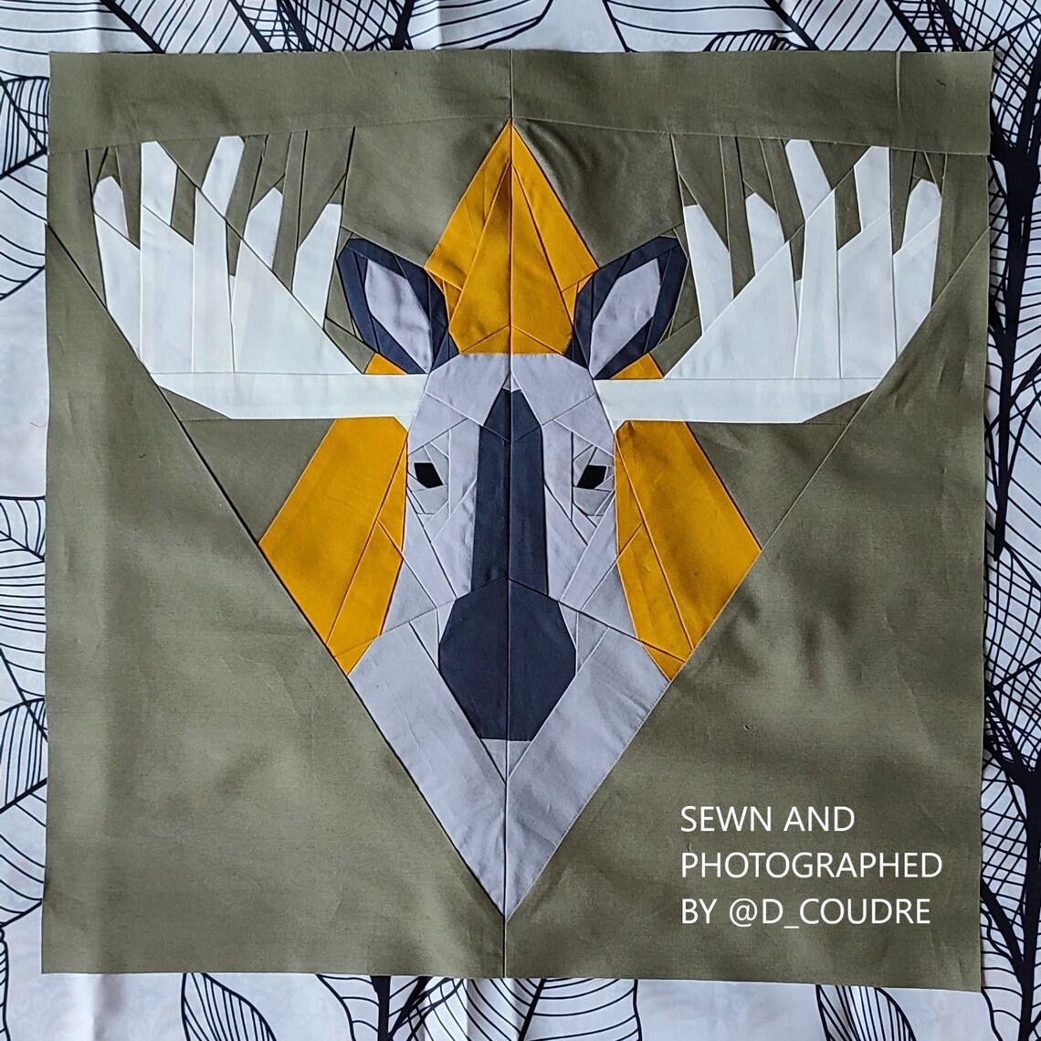 18 Moose Foundation Paper Piecing Quilt Block Pattern | Etsy