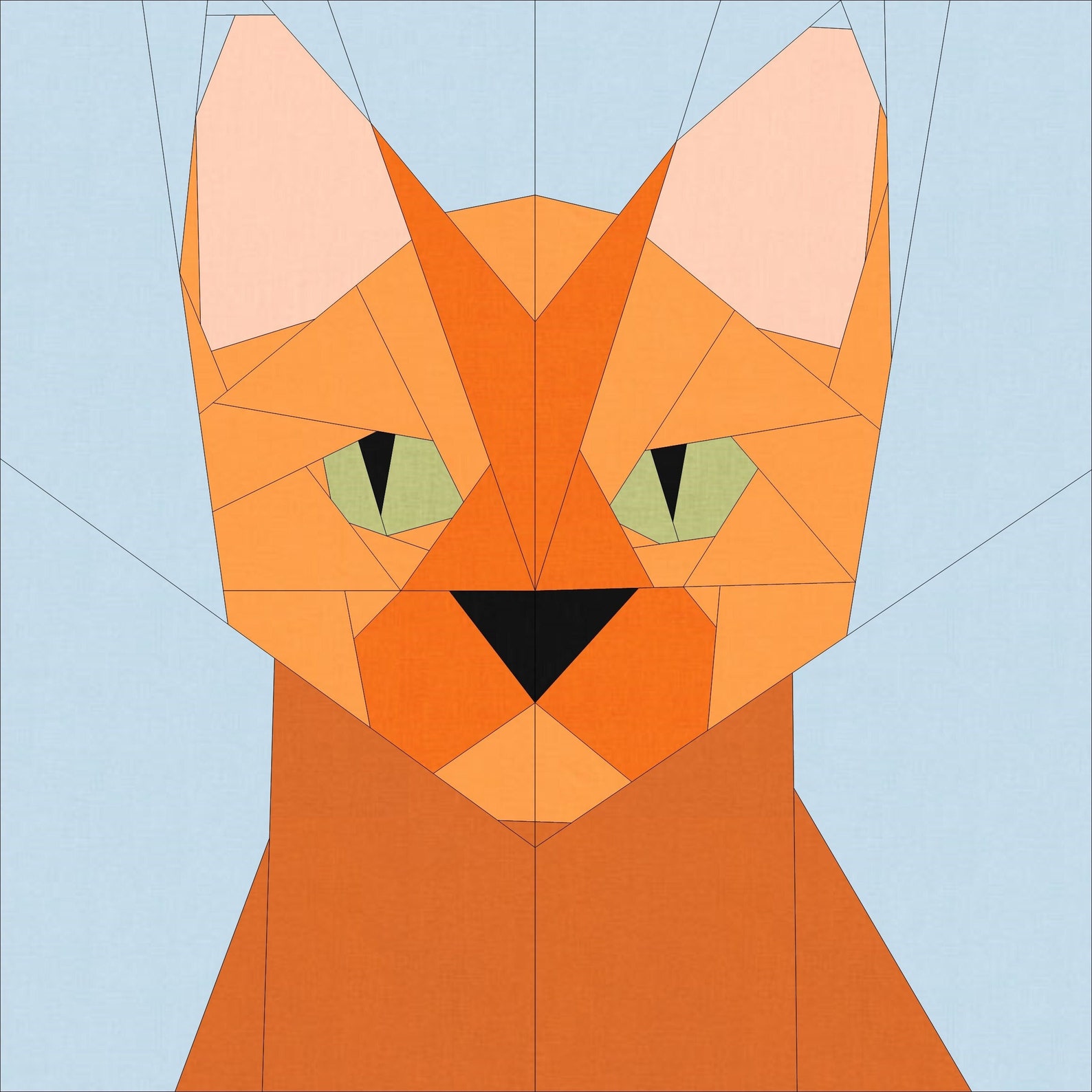 14 Cat Foundation Paper Piecing Quilt Block Pattern FPP - Etsy