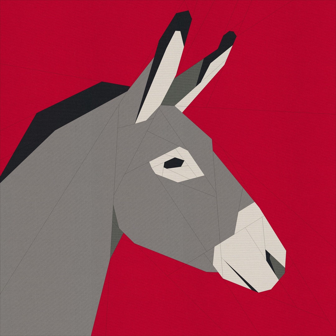 14" Donkey Foundation Paper Piecing Quilt Block Pattern FPP - Etsy