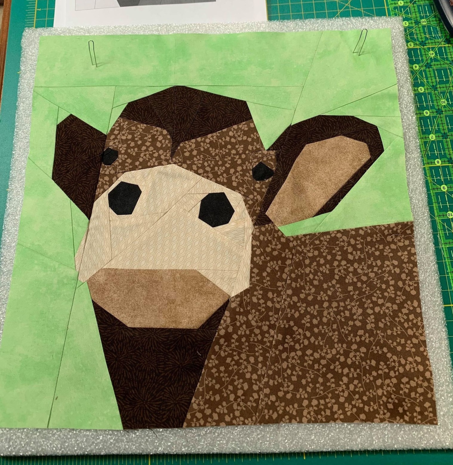 14" Cow Foundation Paper Piecing Quilt Block Pattern FPP - Etsy