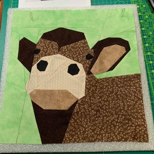 14" Cow Foundation Paper Piecing Quilt Block Pattern FPP - Etsy