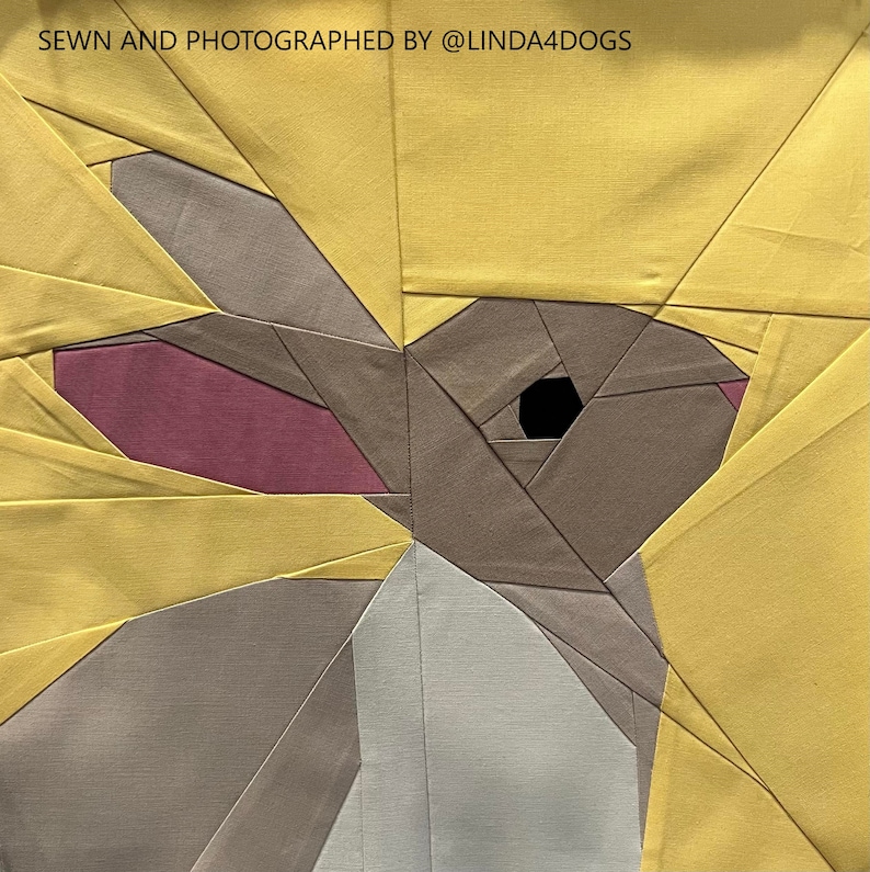 14 Rabbit Foundation Paper Piecing Quilt Block Pattern - Etsy