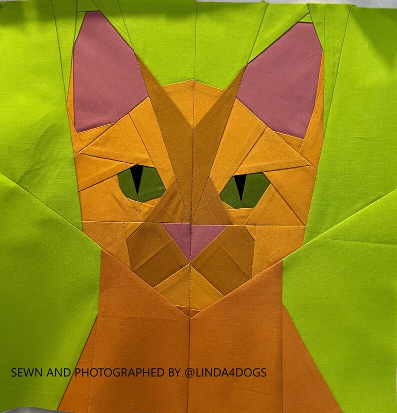 14 Cat Foundation Paper Piecing Quilt Block Pattern FPP - Etsy