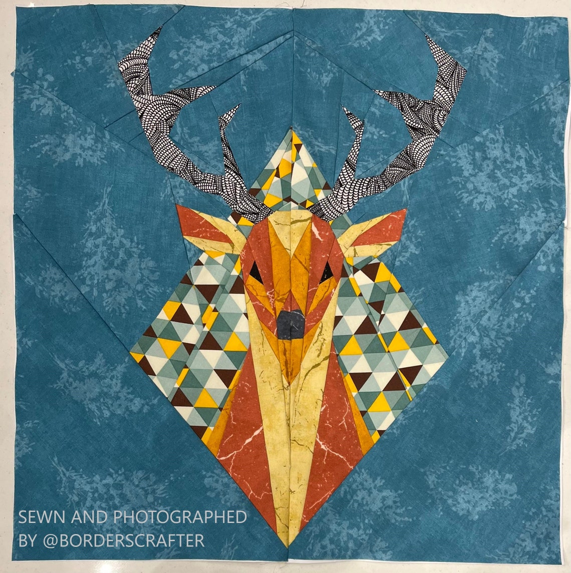 18" Deer Foundation Paper Piecing Quilt Block Pattern FPP - Etsy