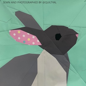 14" Rabbit Foundation Paper Piecing Quilt Block Pattern FPP - Etsy