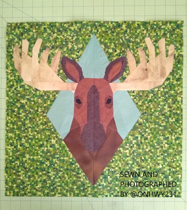 18 Moose Foundation Paper Piecing Quilt Block Pattern | Etsy