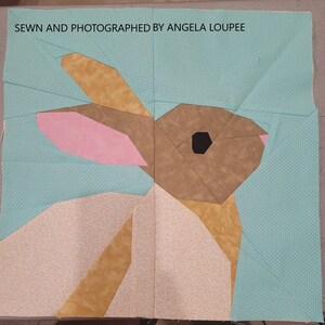 14" Rabbit Foundation Paper Piecing Quilt Block Pattern FPP - Etsy