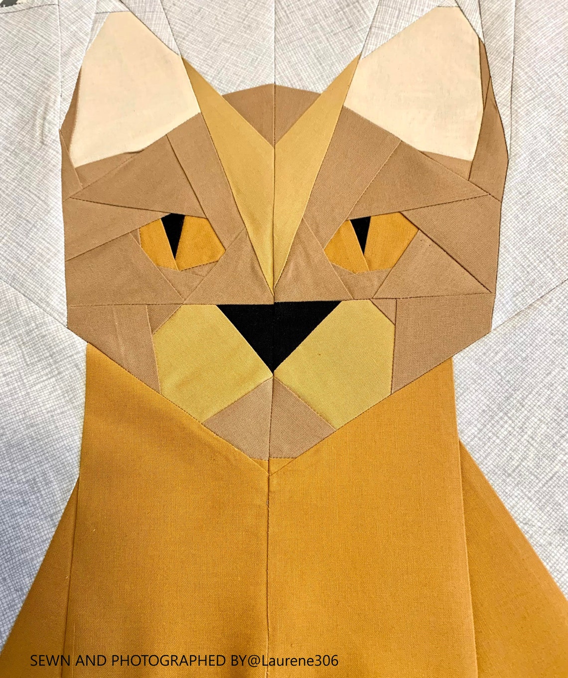 14" Cat Foundation Paper Piecing Quilt Block Pattern FPP - Etsy