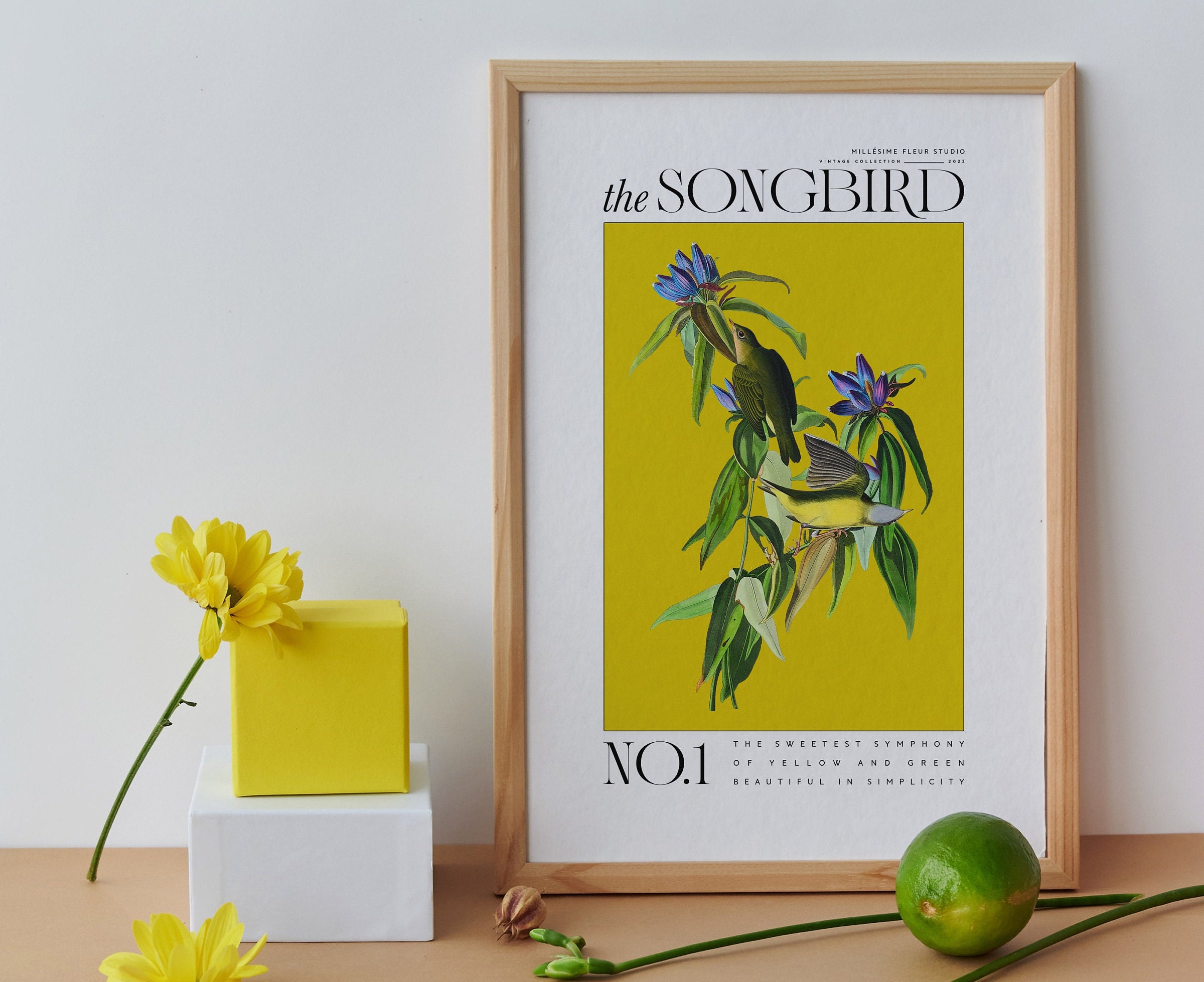 Songbird Printable Yellow Bird Printable Bird Download Bird Printable ...