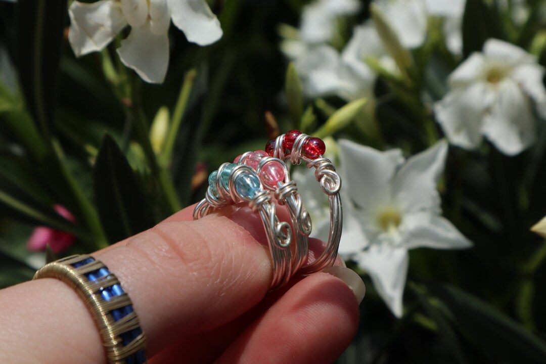 Homemade Silver Triple Bead Cathedral Shank Ring - Etsy