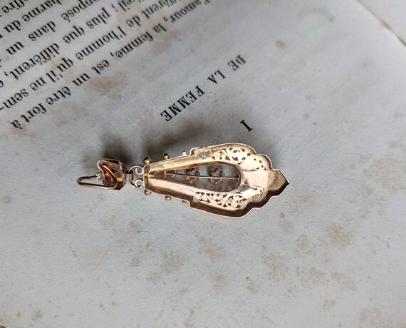 Antique Napoleon III rose gold & pearls pendant | 19t… - Gem