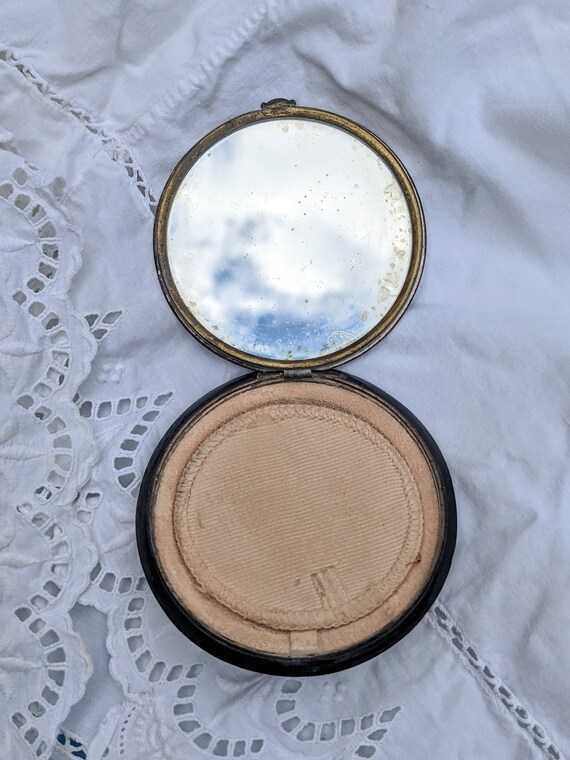 Antique Art Deco powder box | 1920s black powder comp… - Gem