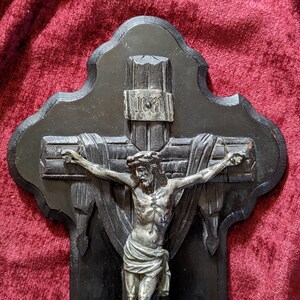 Antique 1800s Black Wood Crucifix Victorian Hanging Holy - Etsy