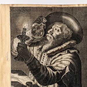 Antique Alchemist Engraving 18th Century Etching | Etsy