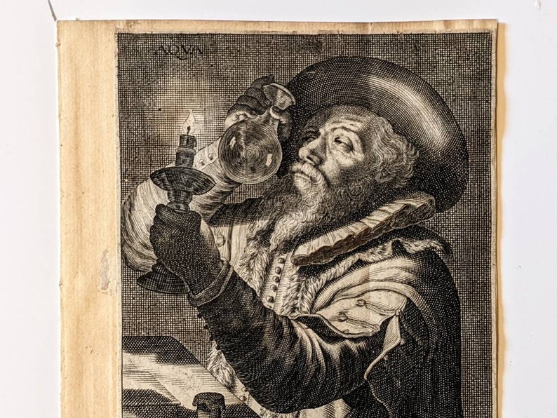 Antique Alchemist Engraving 18th Century Etching - Etsy