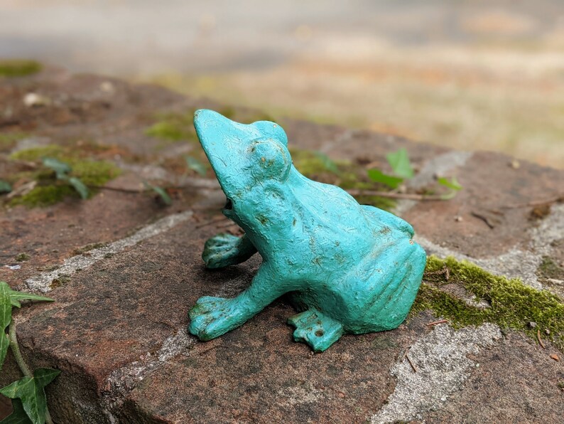 Antique Cast Iron Garden Frog - Etsy