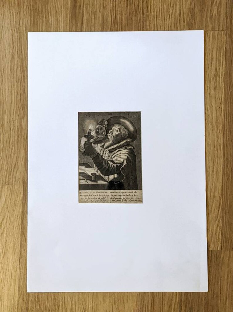 Antique Alchemist Engraving 18th Century Etching - Etsy