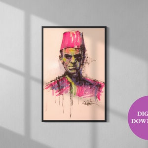 Printable Digital Download of a Fun Expressive Hollywood Horror ...