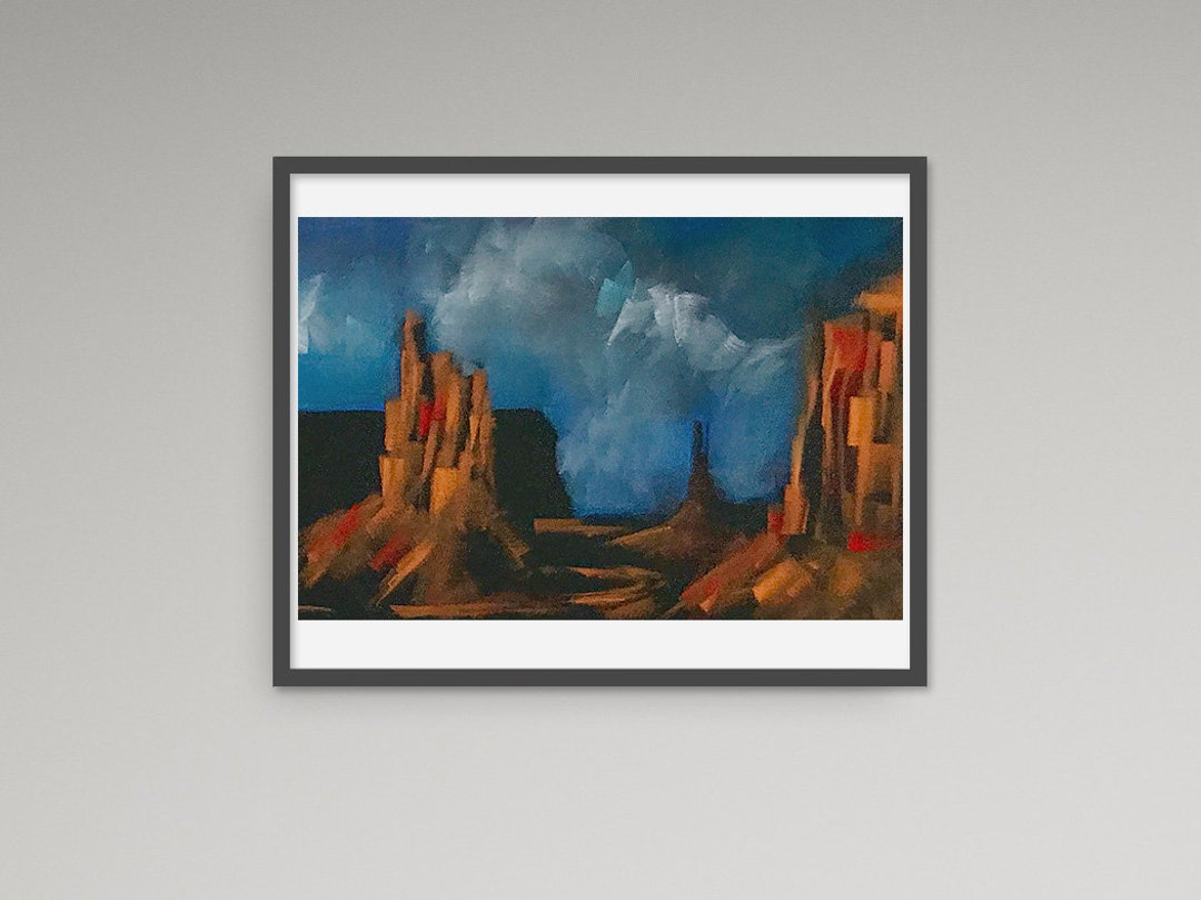 Printable Digital Download of a Colorful Western Landscape for Posters ...