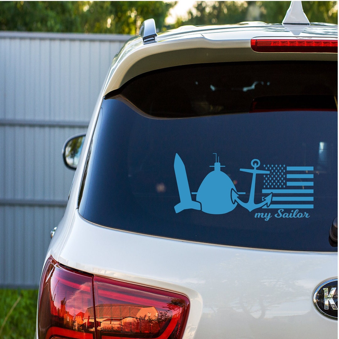 US Navy Submarine Decals, I Love My Sailor, Stickers - Etsy