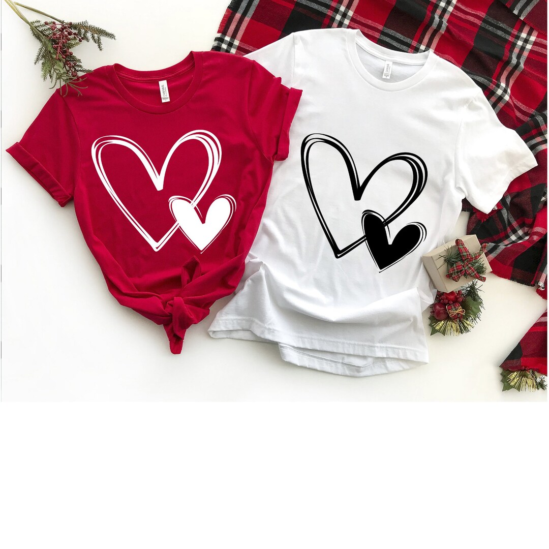 Valentines Day Double Hearts HTV Shirts, Iron-on, Holiday, Gifts ...