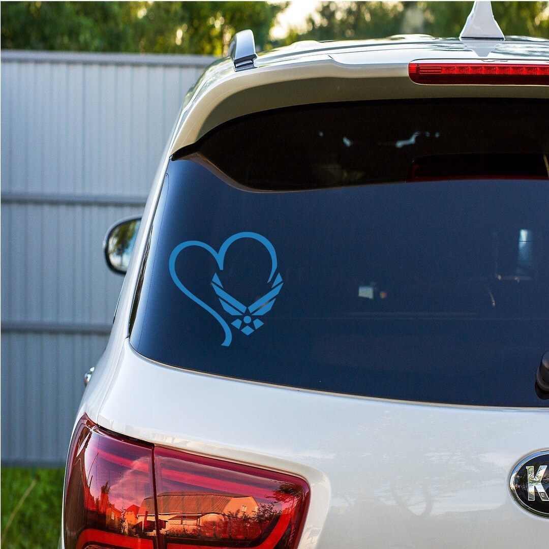 Air Force Heart Decal - Etsy